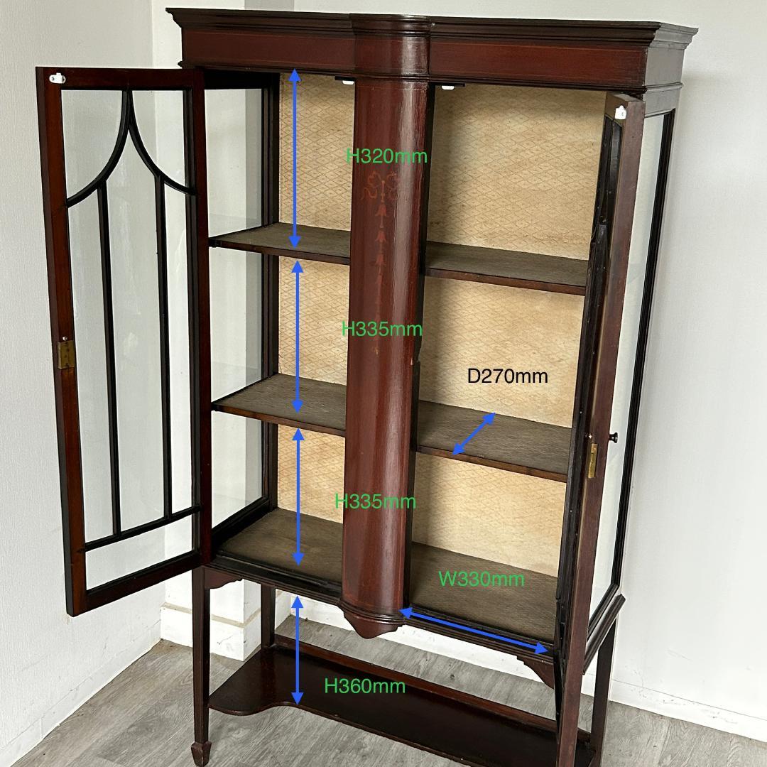 イギリス アンティーク家具 ディスプレイ キャビネット 1930年頃 777A