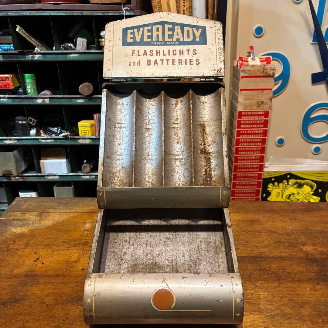 アンティーク雑貨 USA VINTAGE EVEREADY store display 50s