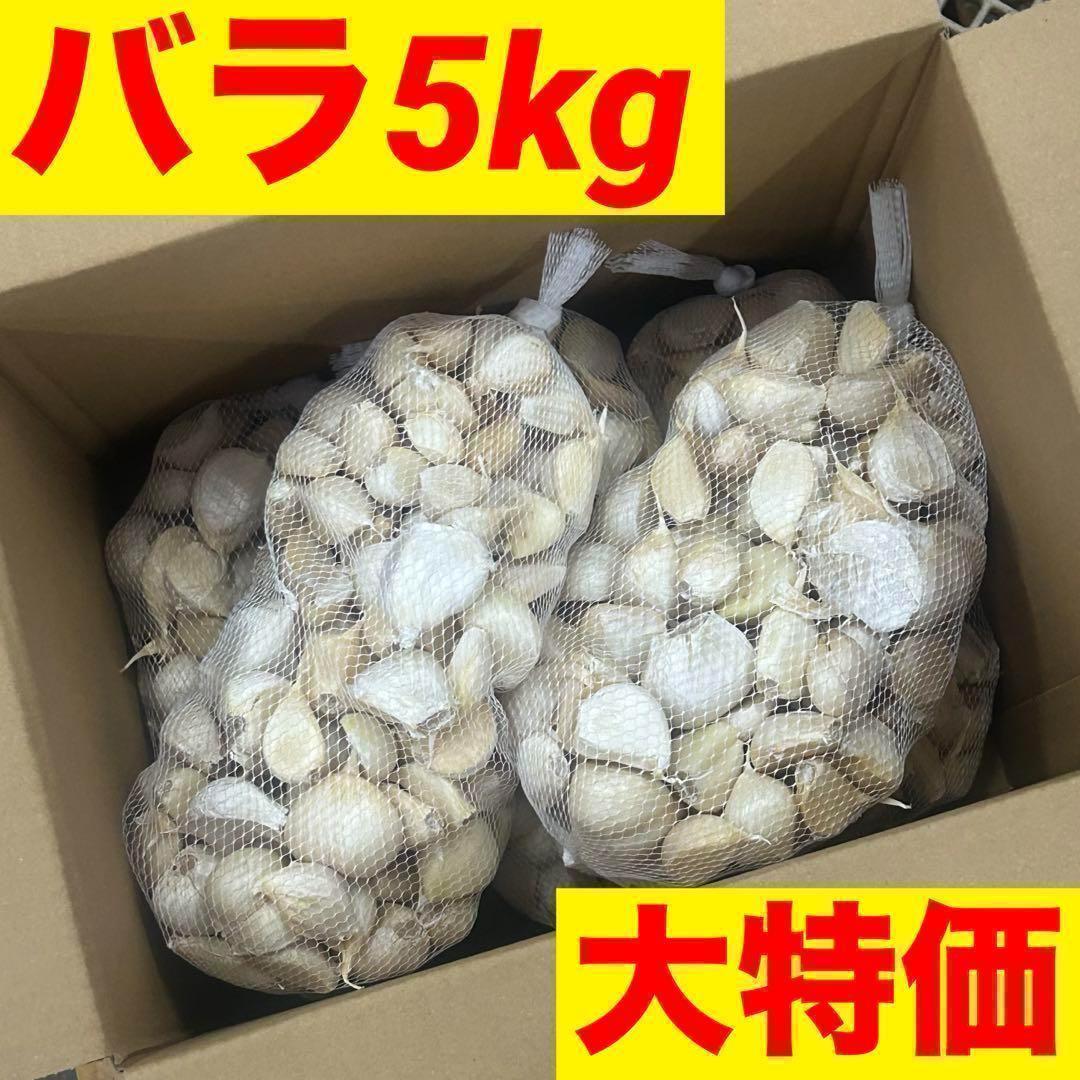 【大特価】新物 青森県産 にんにく バラ 5kg 福地ホワイト 加工 種 激安
