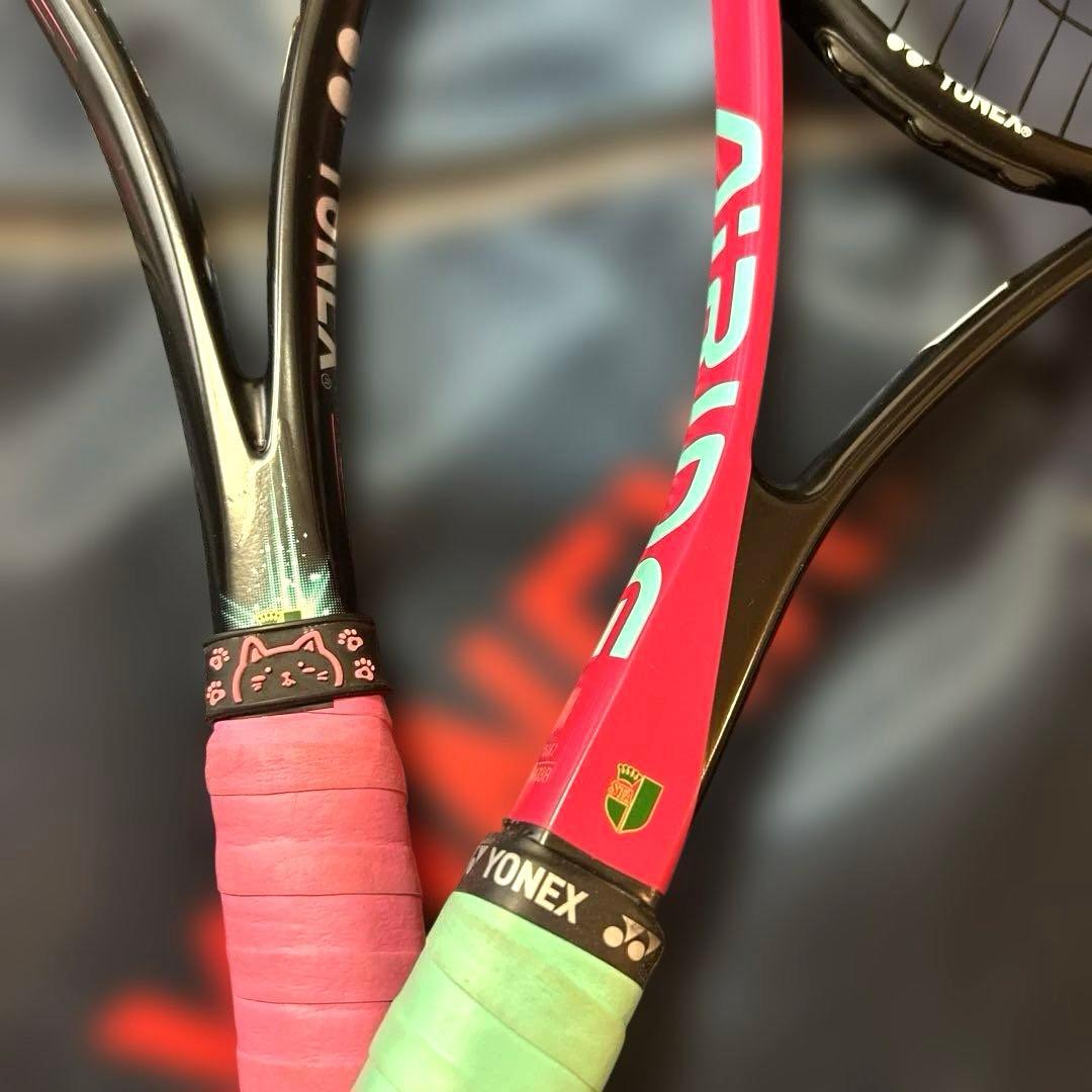 YONEX 軟式テニスラケット2本、ボール3個セット 後衛 ラケットケース付