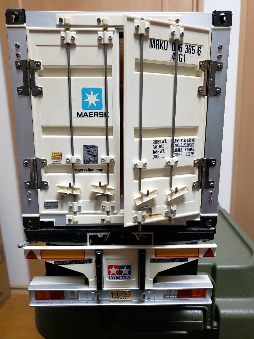 美品　タミヤ1／14 MAERSK コンテナトレーラー ラジコン　海コン