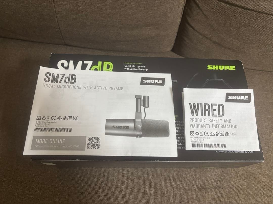 【美品】正規品 SHURE SM7dB ダイナミックマイク