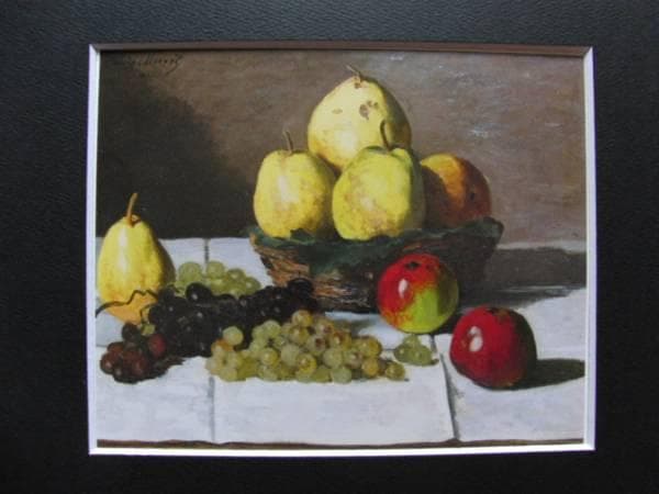 クロード・モネ、「NATURE MORTE, POIRES ET RAIAIN」
