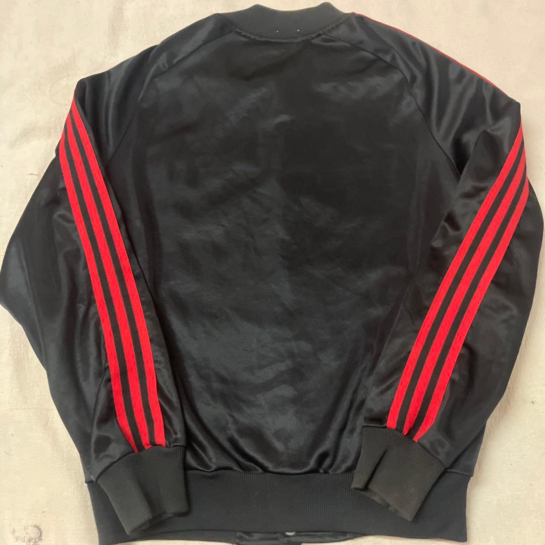 j31)美品オールドアディダスジャージ　80年代　スナップボタン　微裏起毛　L