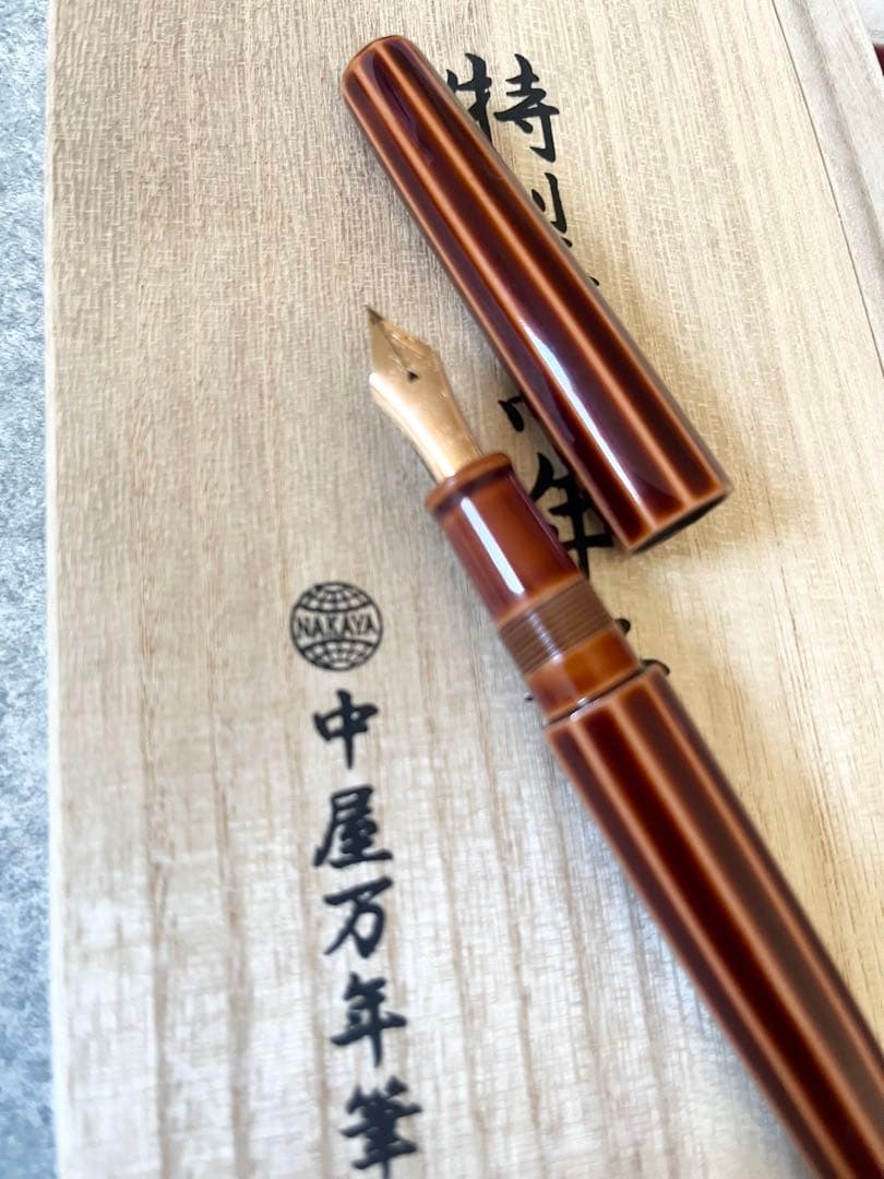 【NAKAYA】 中屋万年筆 万年筆 シガーモデル 十角 (ST) 鴇溜