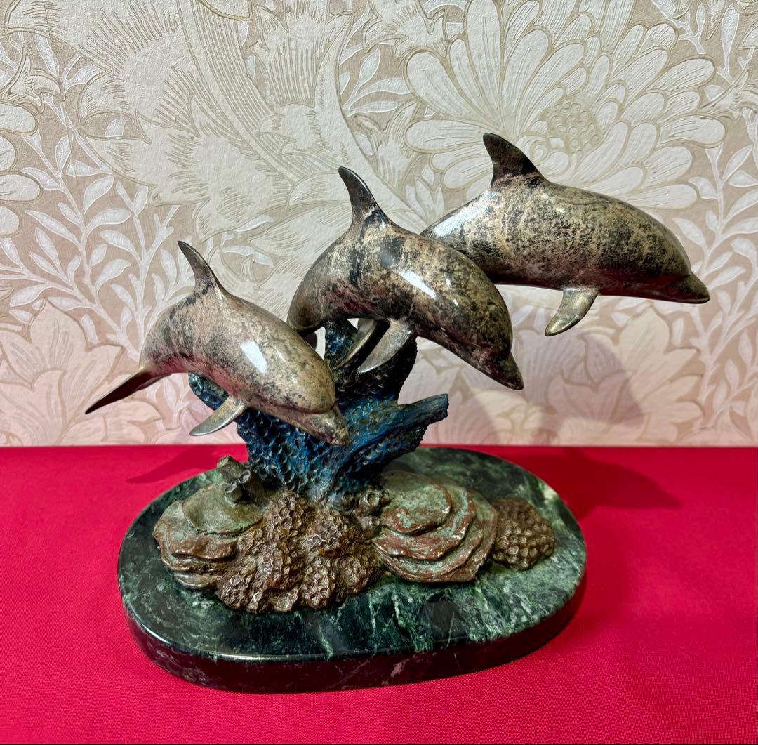 【Phil Vanderlei作ブロンズ彫刻★DOLPHIN IN CORAL】