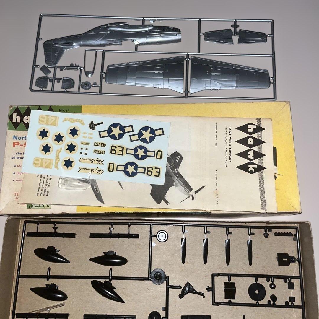 超希少 1962年製 ホーク製 1/48 P-51D ムスタング プラモデル
