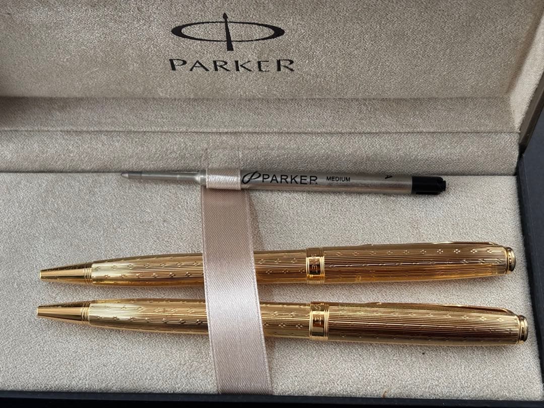 Parker ボールペン 2本セット ゴールド ケース付き