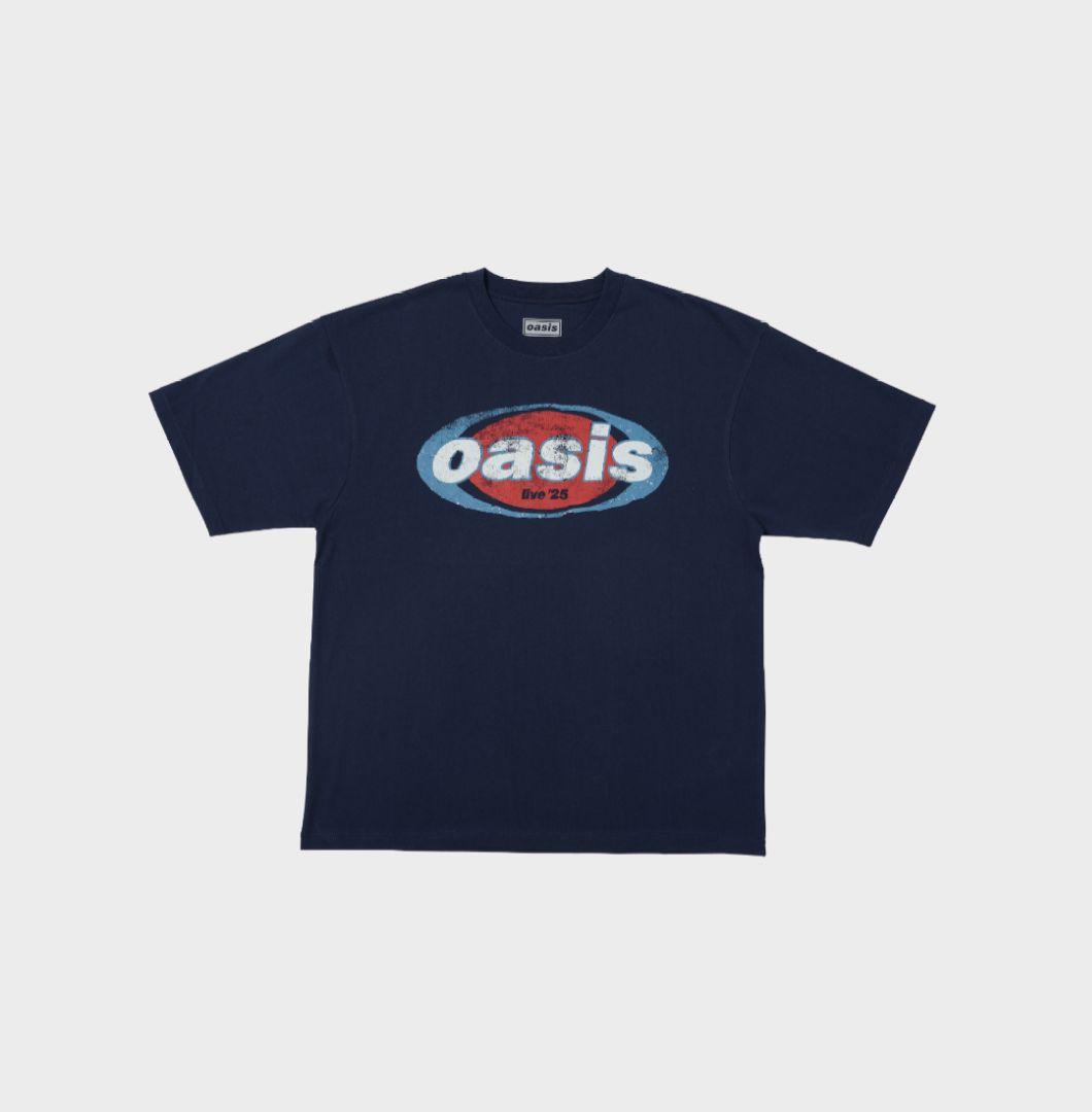 Oasis live'25 Logo Navy Tシャツ Mサイズ オアシス