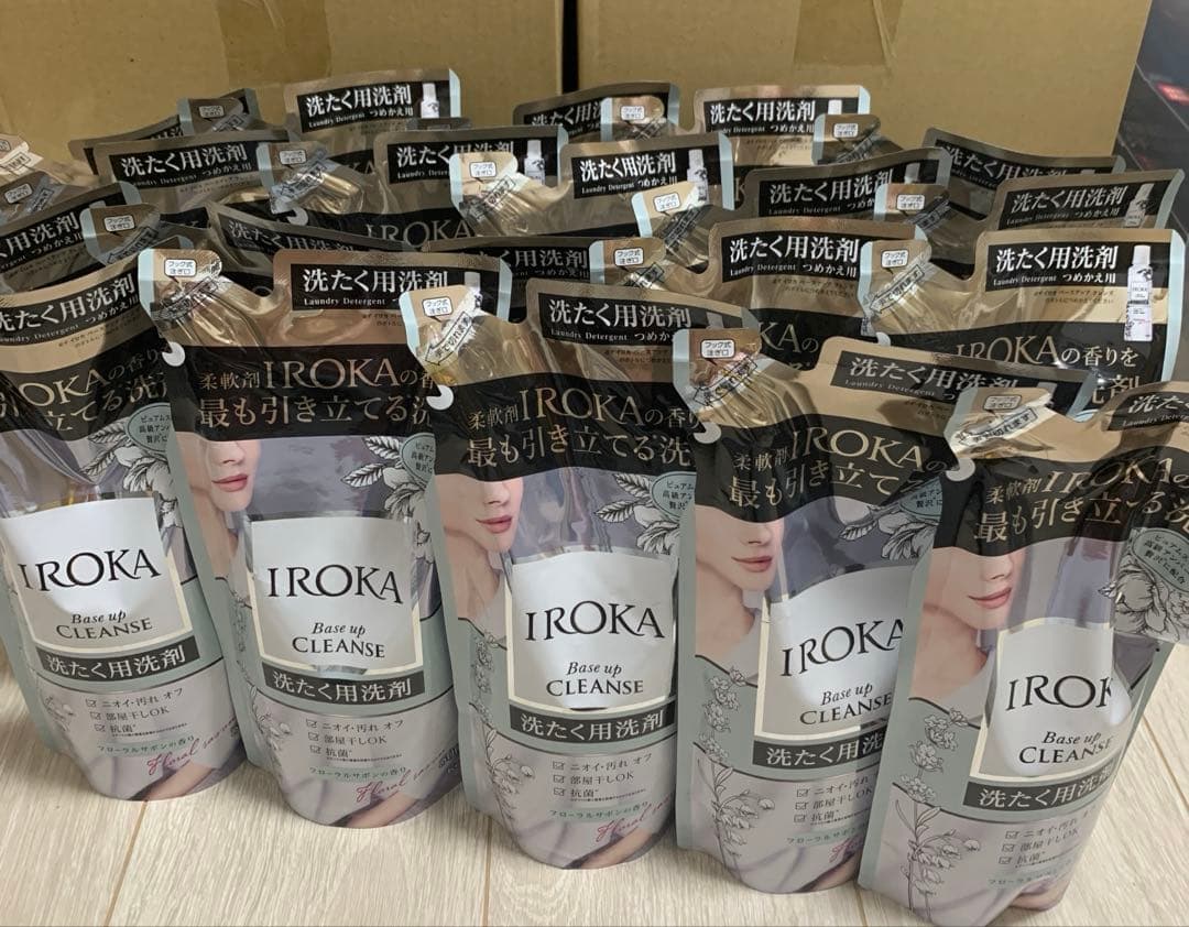 IROKA イロカ　洗濯用洗剤　つめかえ用　ベースアップ　クレンズ　20袋セット