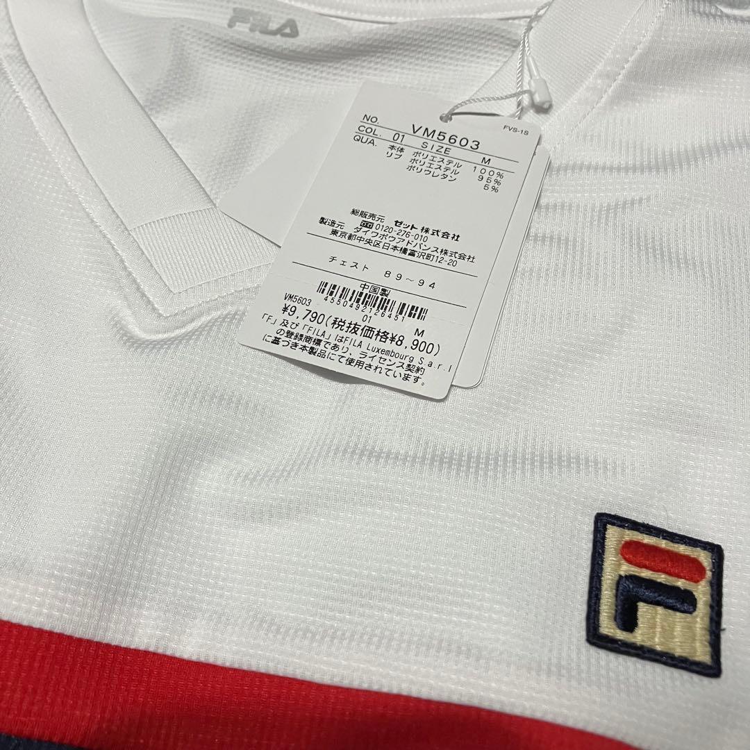 FILA フィラ テニスウェア 半袖Tシャツ VM5603ホワイト メンズM新品