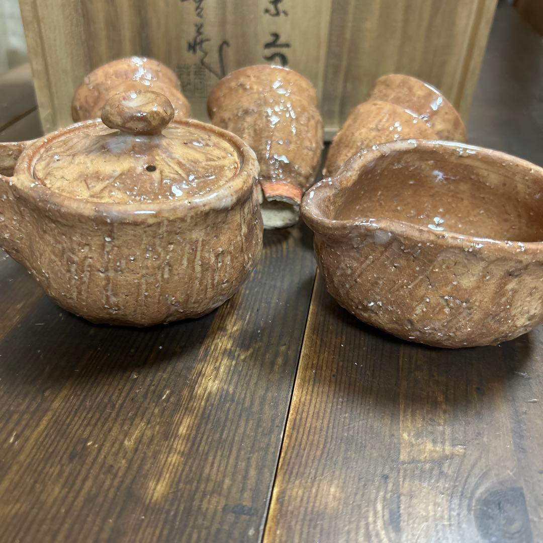 萩焼　指月窯　名工　波多野善蔵　茶器揃　新品希少品　煎茶器揃　茶道具　無形文化財