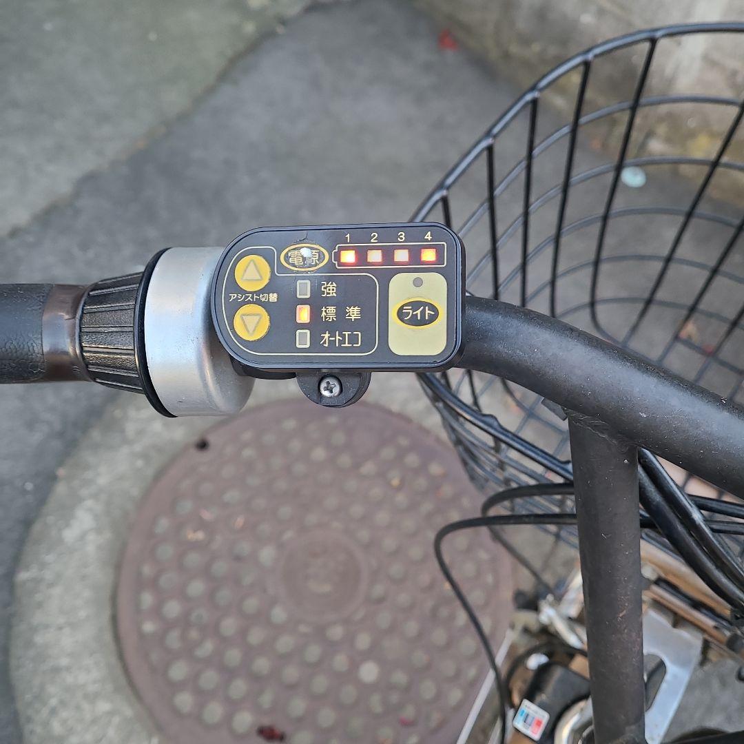 電動アシスト自転車 ベージュ 前カゴ付き