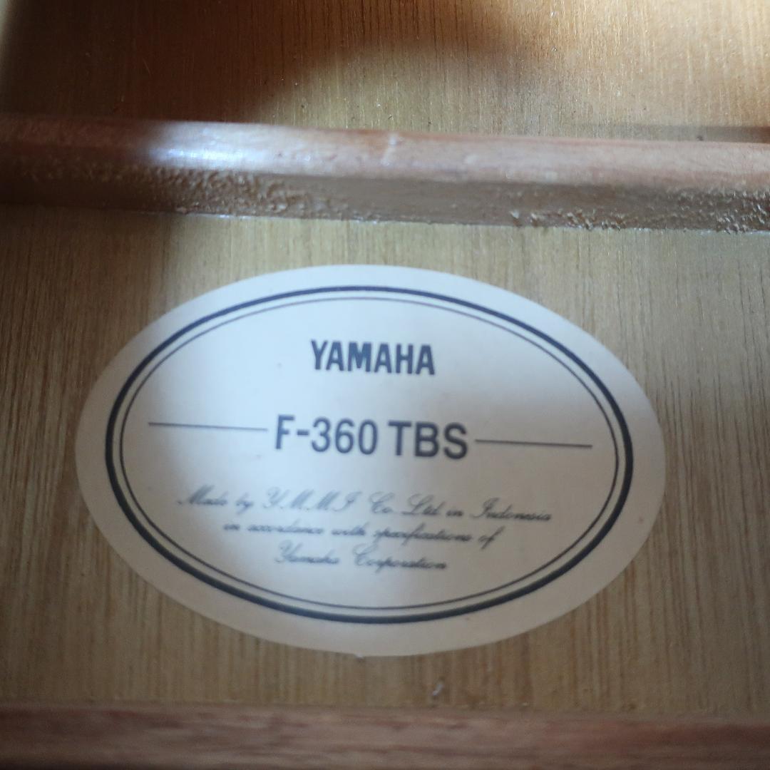 美品 YAMAHA F-360TBS アコースティックギター ヤマハ製ケース付き