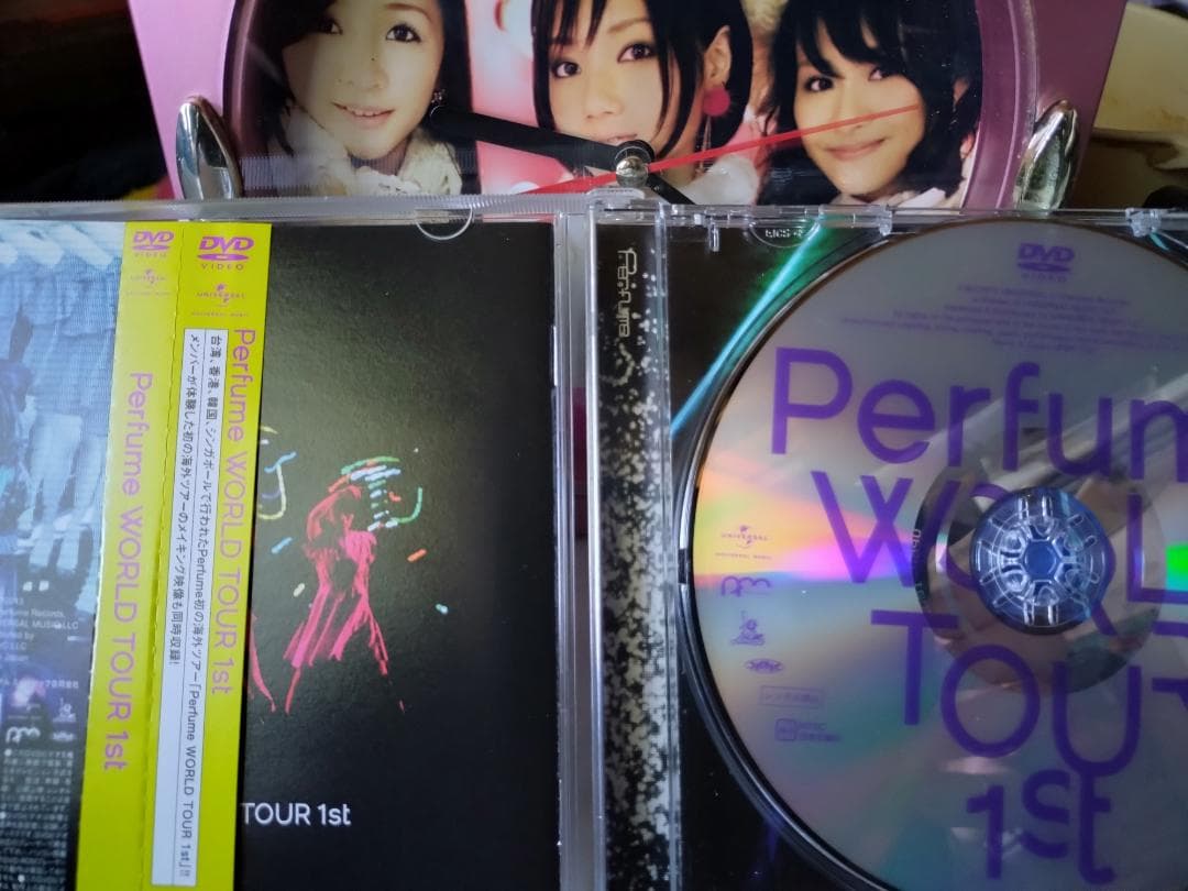 超激レア✨Perfume♦デザイン掛け時計✨オマケ付き✨ツアーDVD＆電池✨
