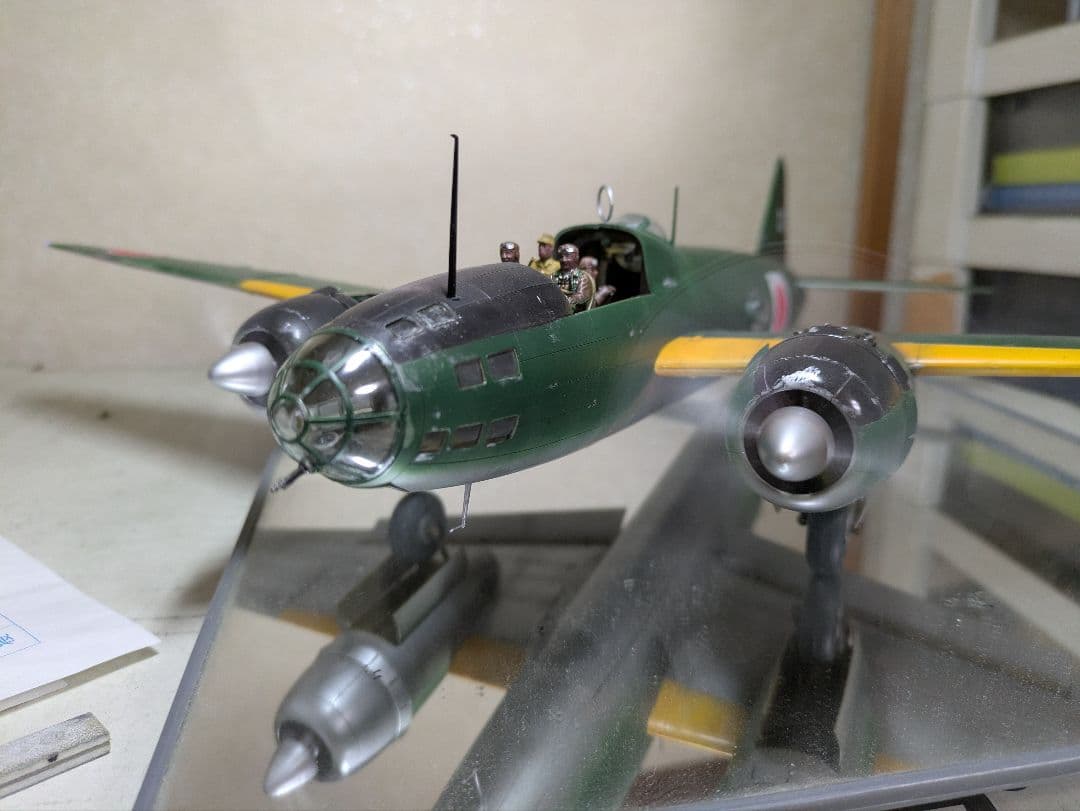 プロペラ回ります。タミヤ1/48完成品『一式陸攻11型』山本長官搭乗機