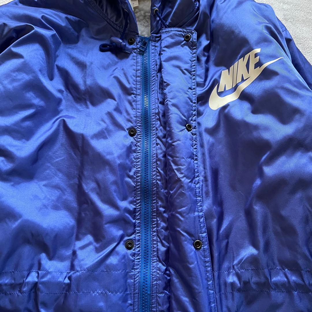 NIKE ナイキ L ベンチコート 青ブルー 裏ボア y2k old 90s