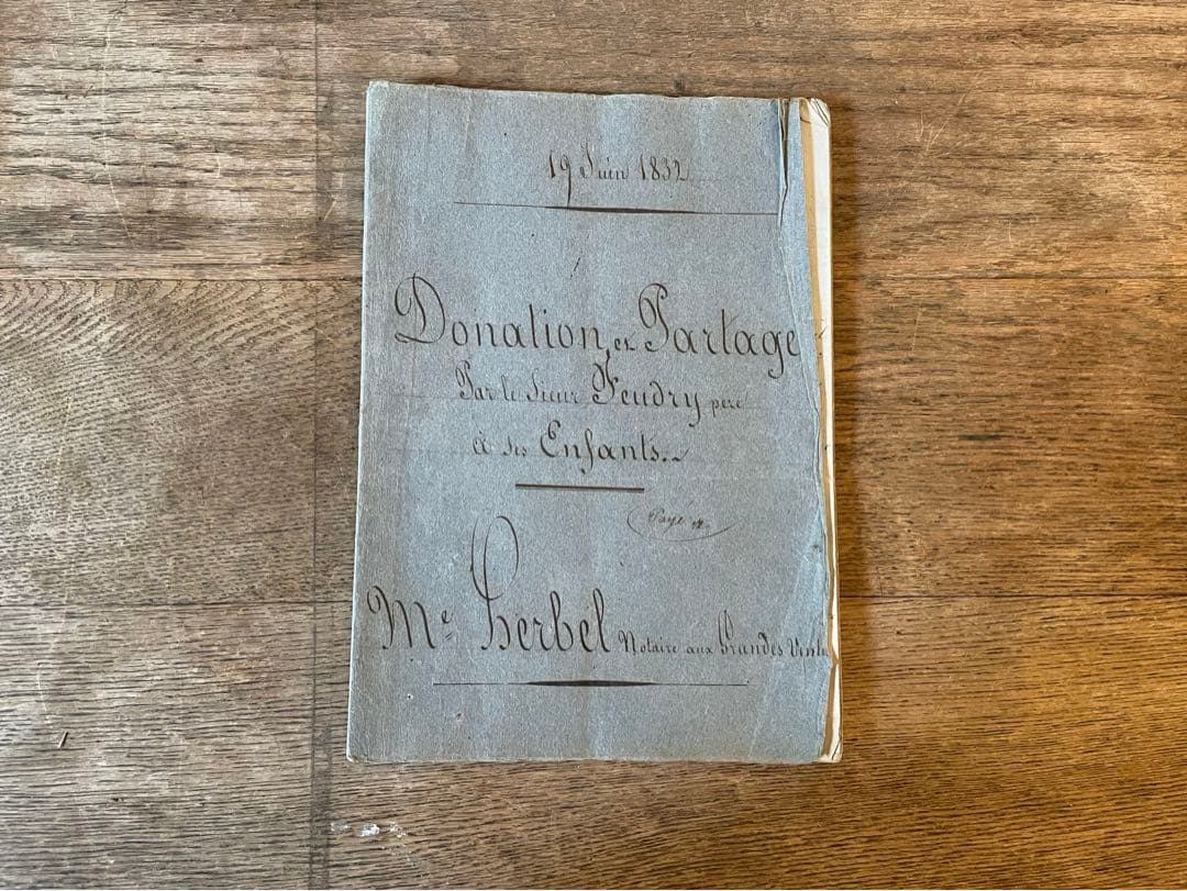 フランスアンティーク　1800年代の古文書