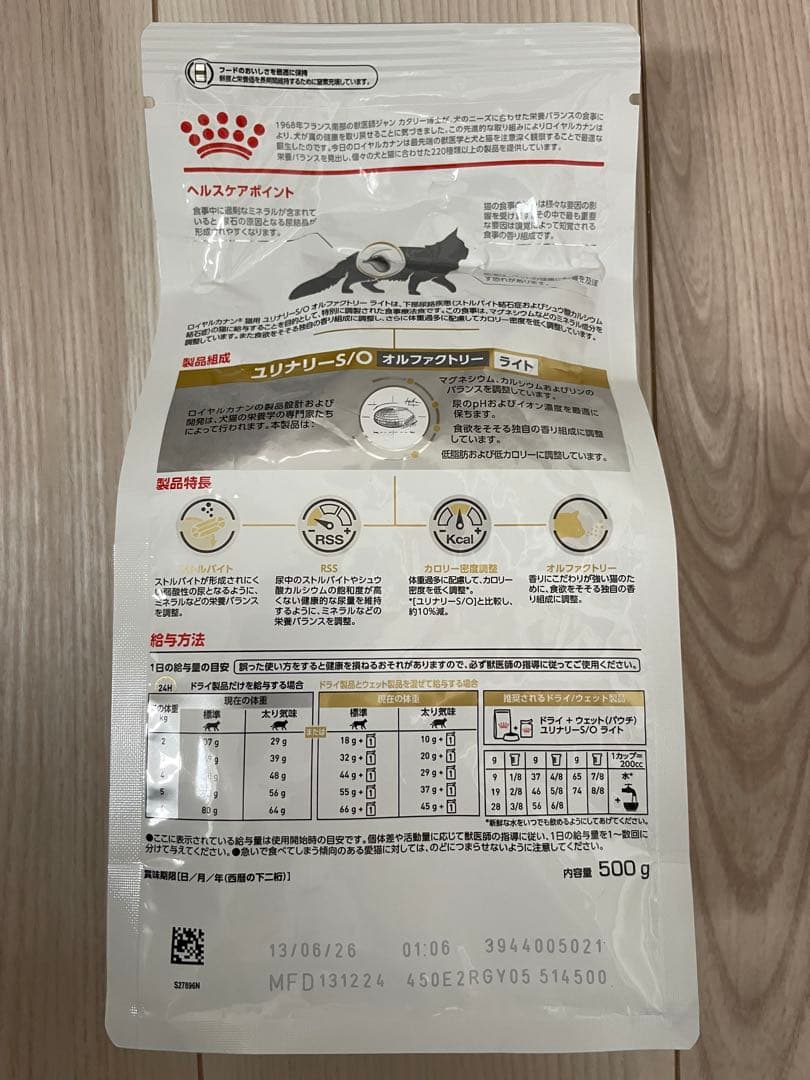  CANIN ユリナリーS/O ライト 計2kg(500g×4袋)