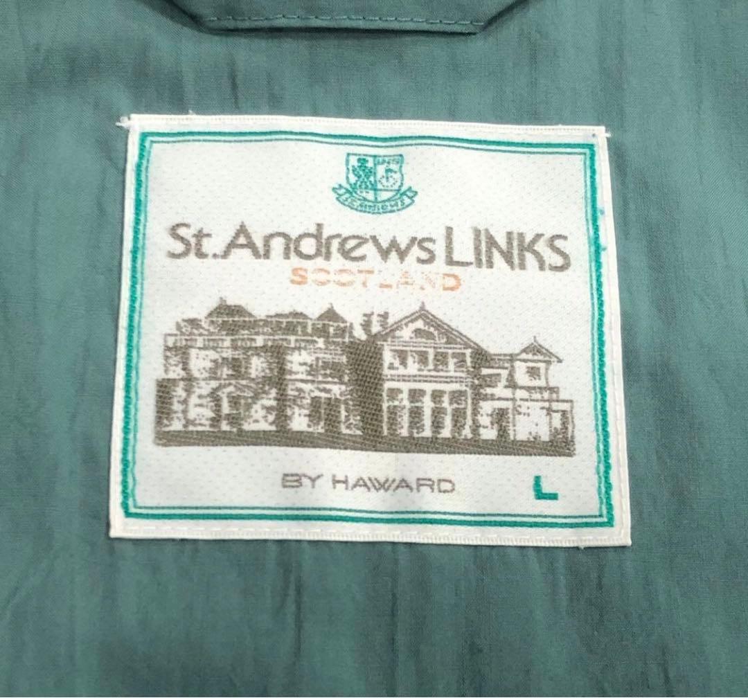 St.Andrews LINKS ゴルフブルゾン　刺繍ロゴ　レトロ　グリーン