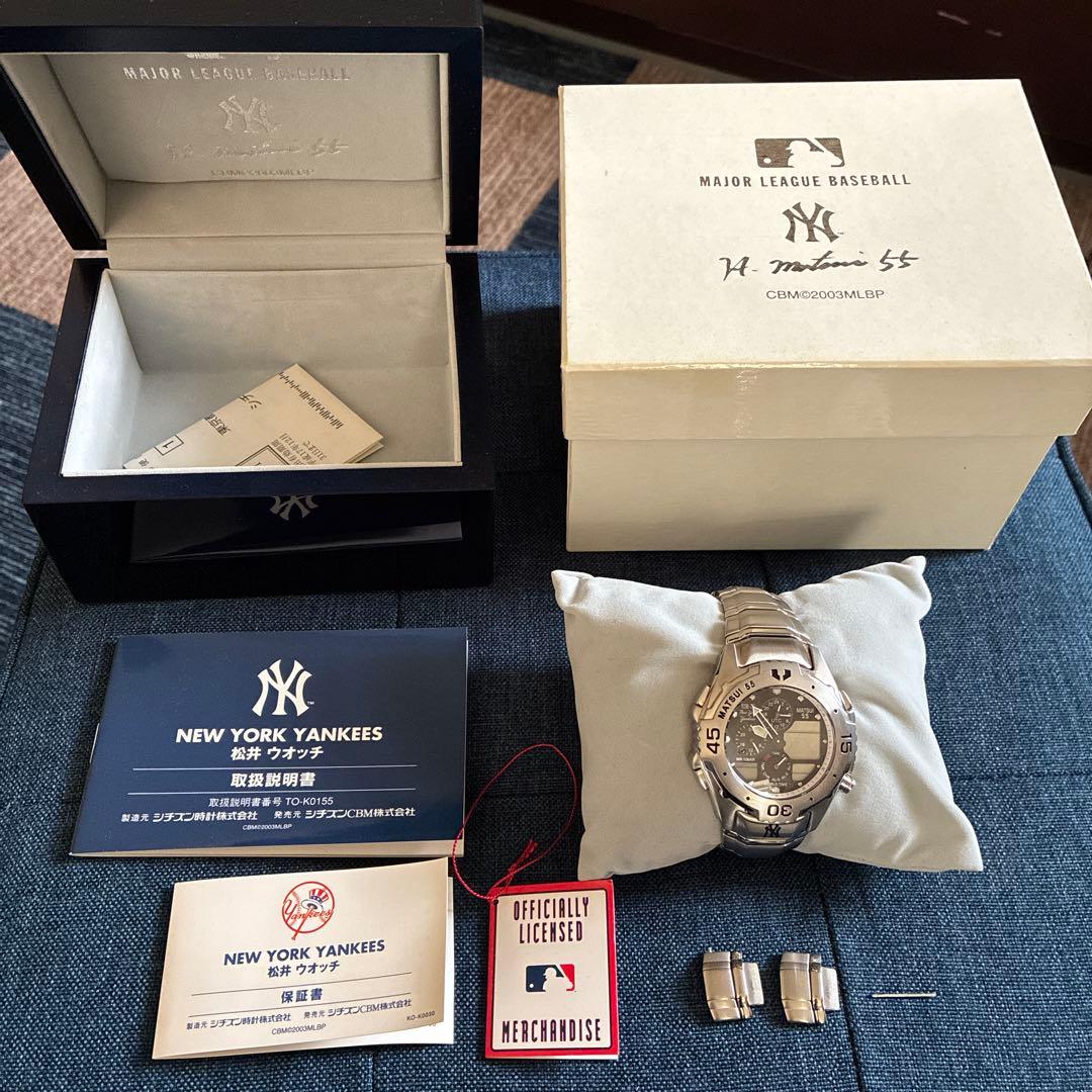 NEW YORK YANKEES MATSUI 55 腕時計シチズン箱保証書あり