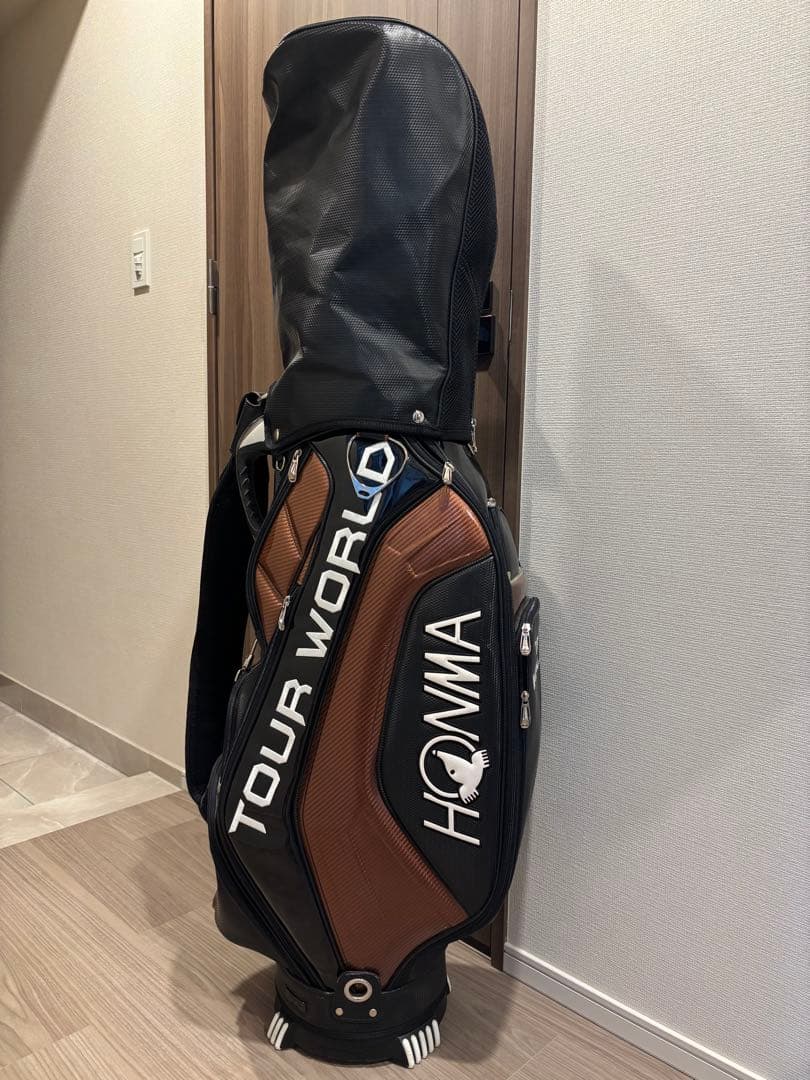 HONMA キャディバッグ 黒茶 中古