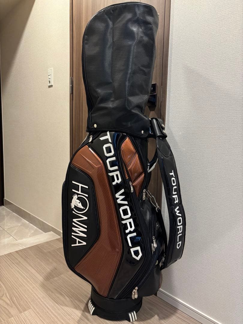 HONMA キャディバッグ 黒茶 中古