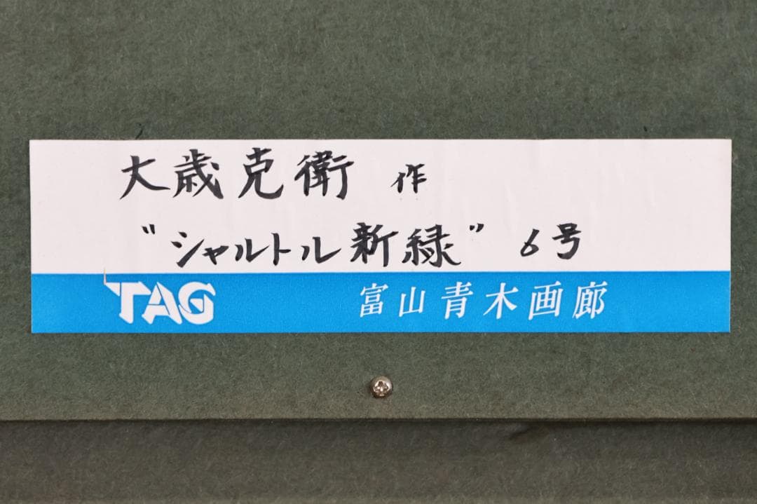 【真作】 大歳克衛 「 シャルトル新緑 」 油彩F6号　青木画廊　BJ237