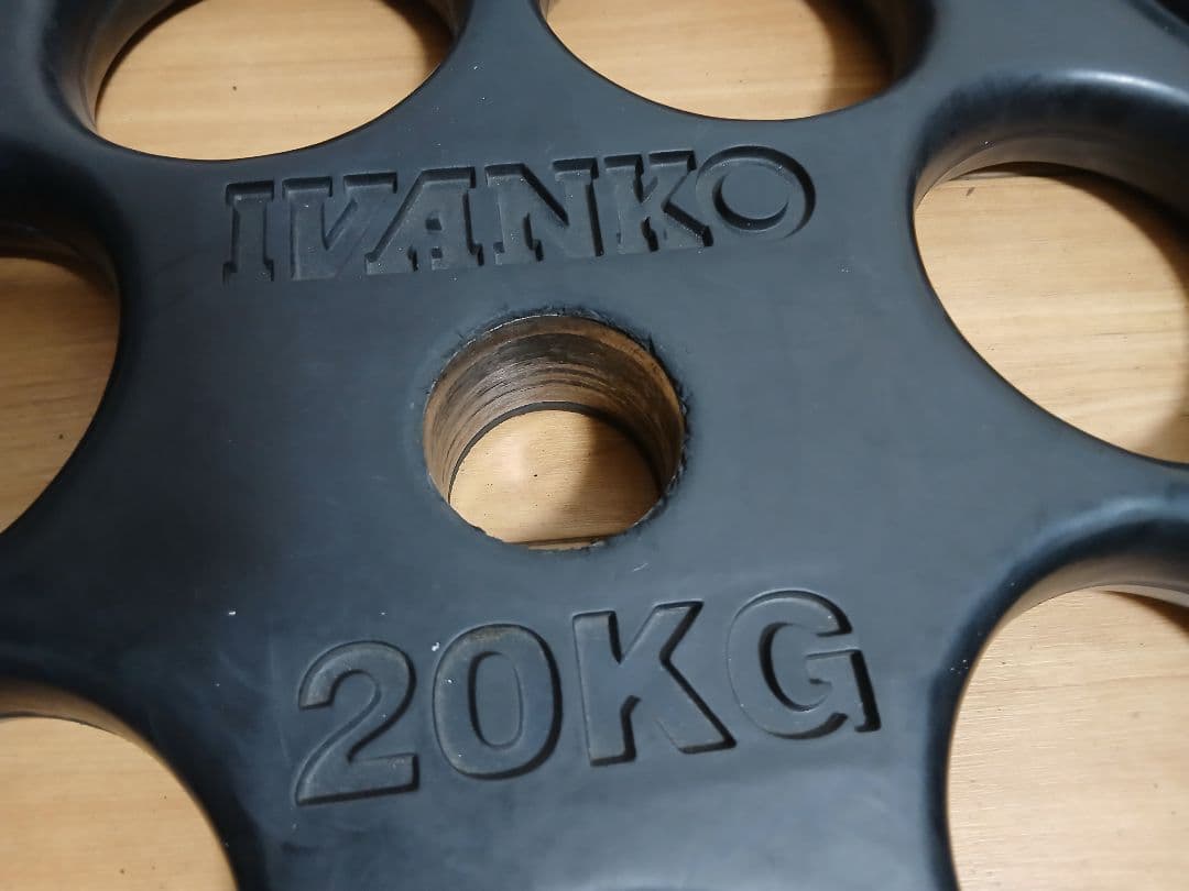 ②IVANKOイヴァンコ ラバープレート20kg x1枚穴径50mm(同時購入)