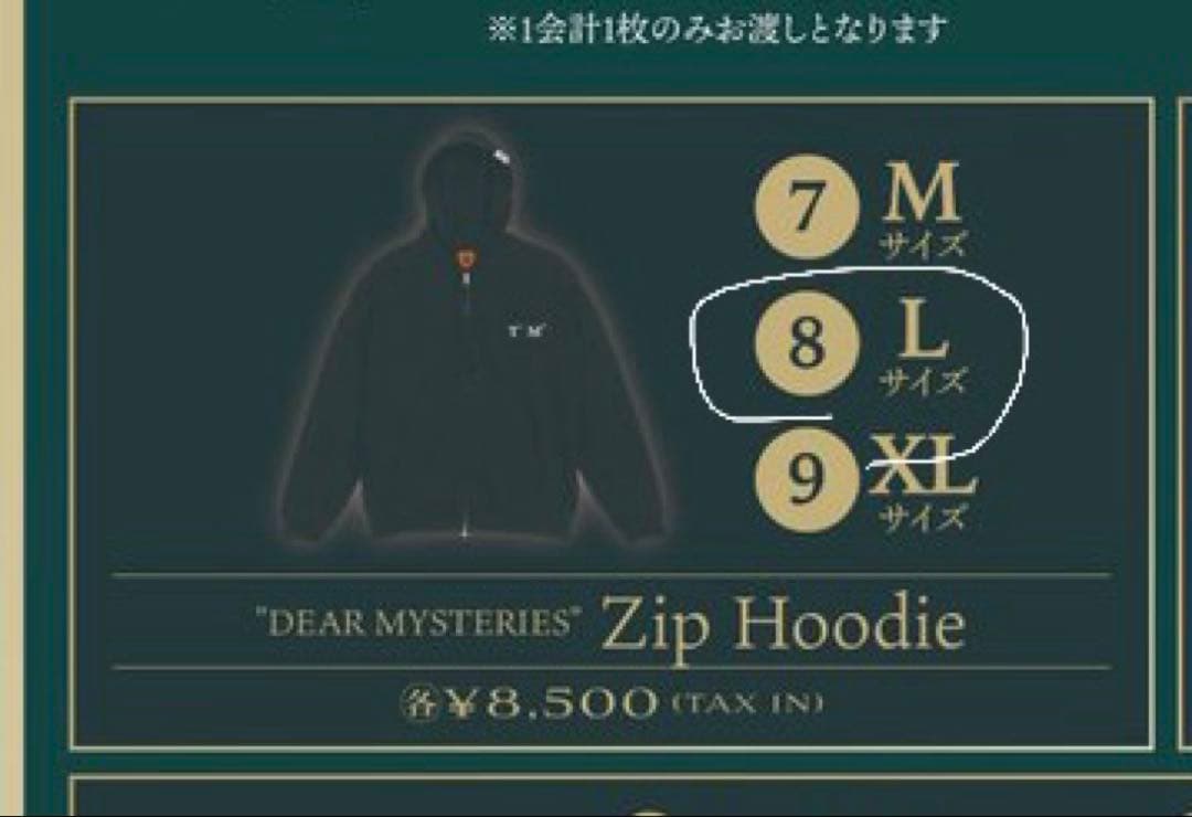 TOMOO パーカー Lサイズ Zip Hoodie フーディー