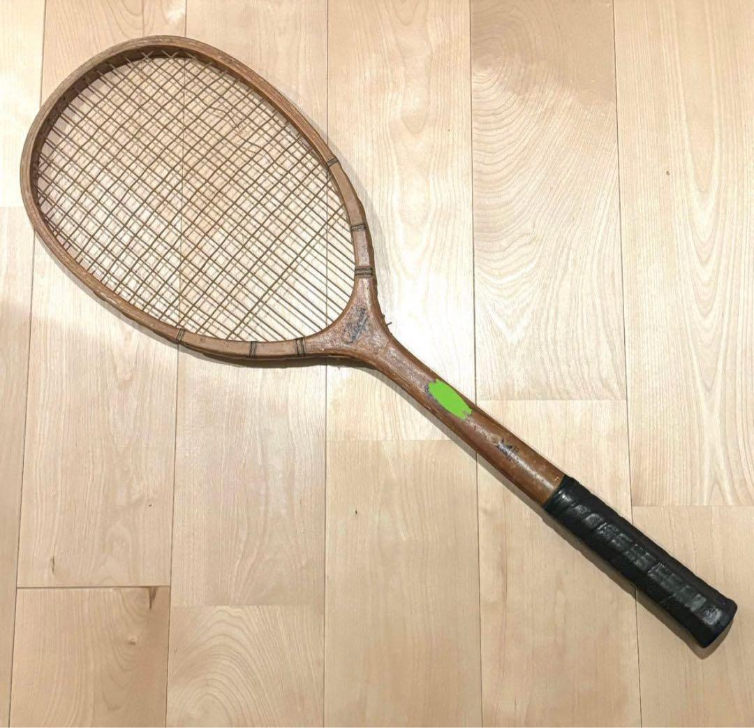 KAWASAKI RACKET 木製テニスラケット 昭和レトロ ヴィンテージ