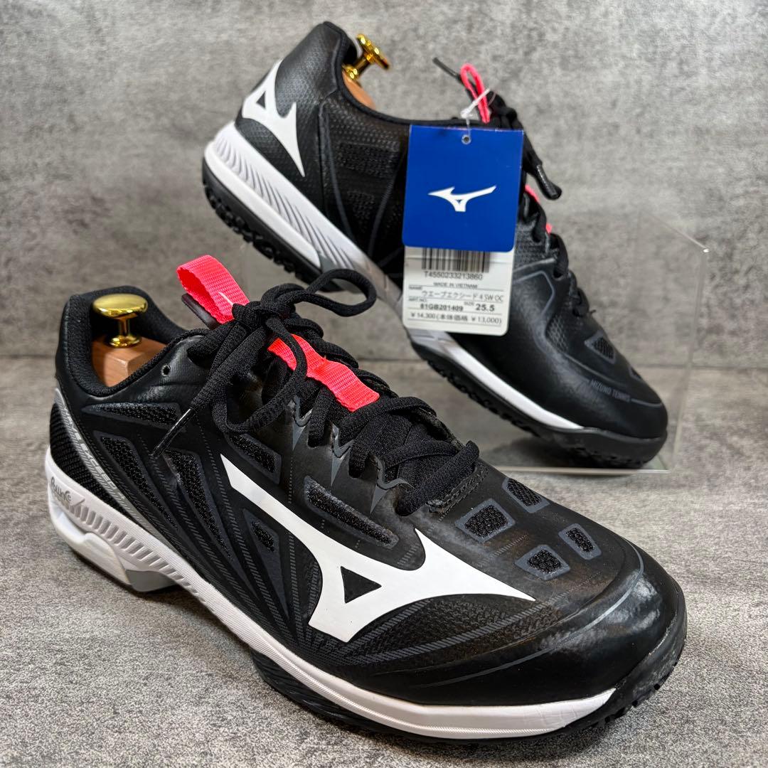 極美品　ミズノ　MIZUNO テニスシューズ　ウエーブエクシード 4 SW OC