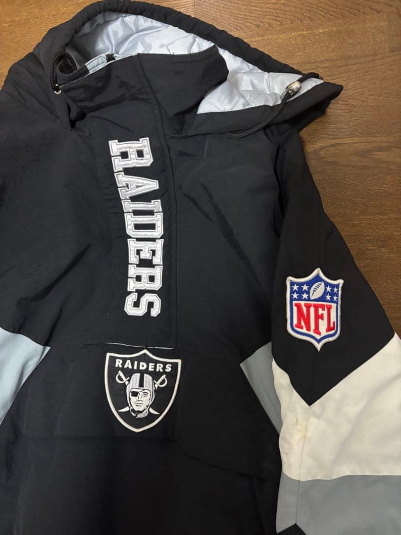 最終値下げ！　RAIDERS NFLジャケット フード付き