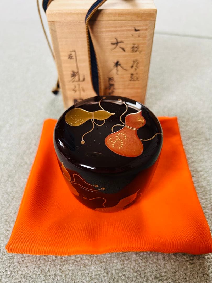 未使用品　六瓢　蒔絵　大棗　茶道　表千家