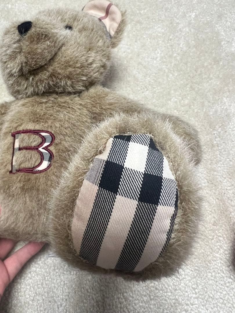 ベージュ BURBERRY クマぬいぐるみ2点セット
