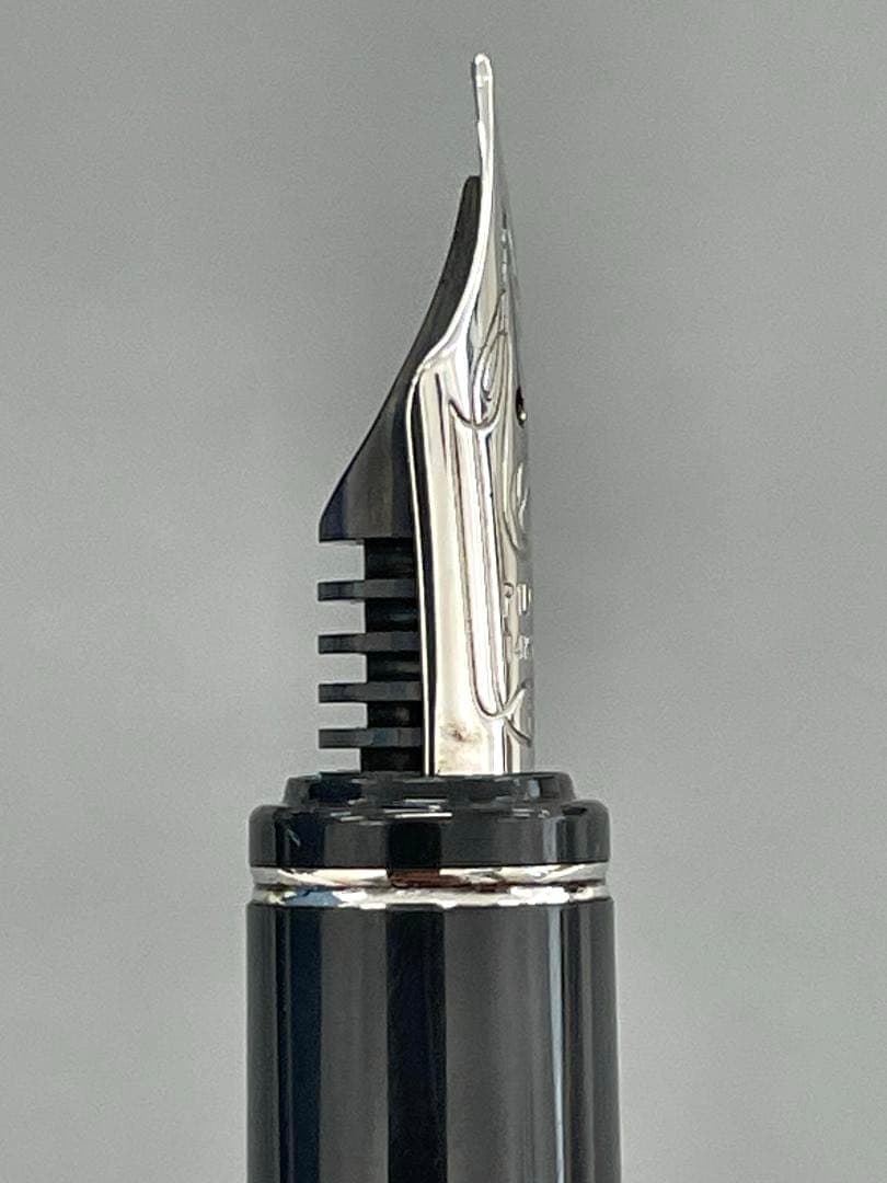【美品】 PILOT 万年筆 グランセ ロジウム ブラックマーブル 14K F