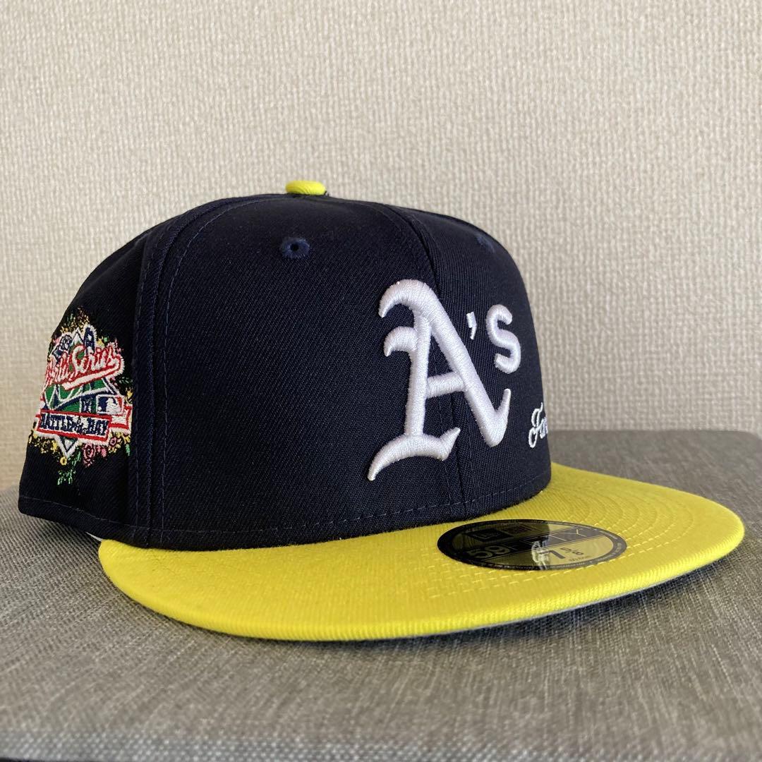 【海外限定】ニューエラ 59FIFTY オークランドアスレチックス ネイビー