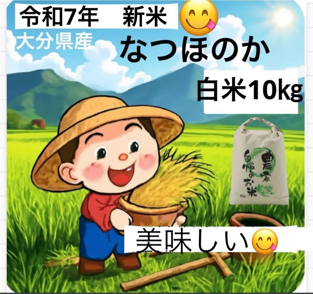 令和7年　新米　大分県産なつほのか　白米10㎏キロ