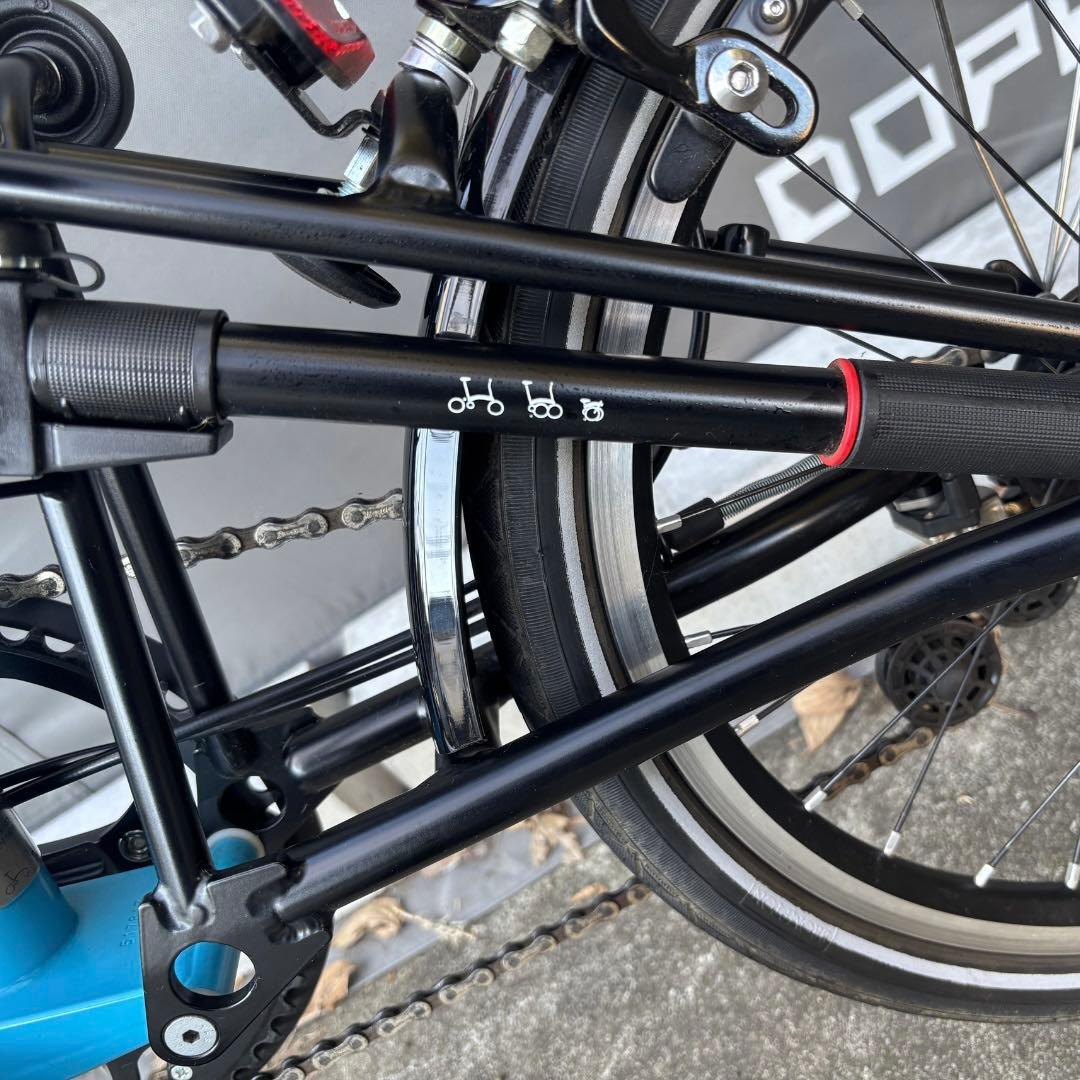 【美品】BROMPTON BLACK Edition 青S2L おまけ付き