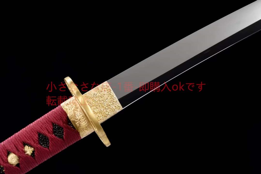 26寸銅装鋒鋼超鏡面武士刀『鏡面紅武士』 古兵器 武具 刀装具 日本刀  居合刀