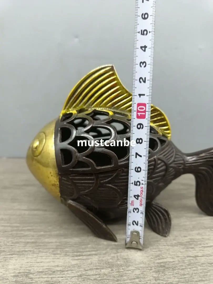 銅製 香炉 金魚薫香炉 室内香炉 茶台香道具 装飾品 工芸品 置物