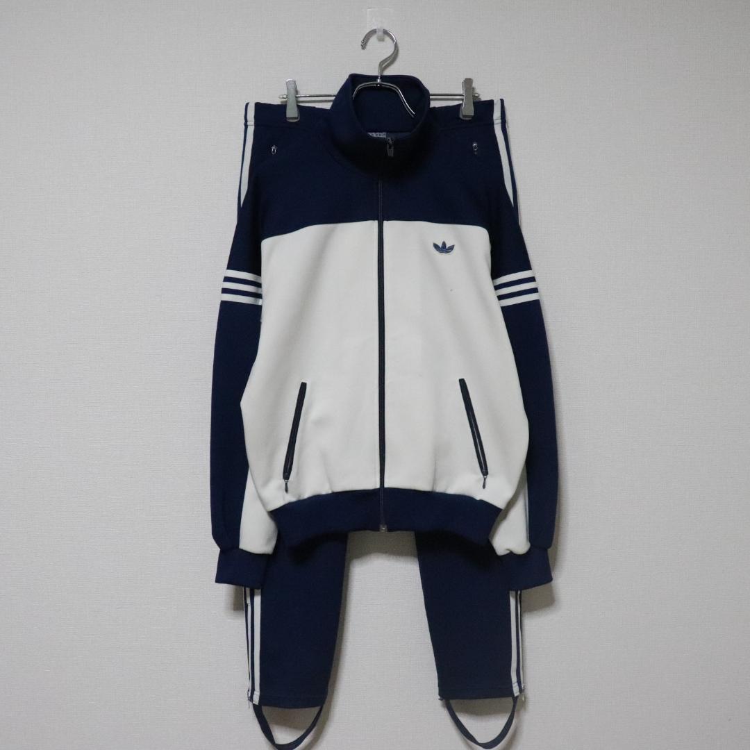 80s Adidas アディダス セットアップ トラックジャケット パンツ 3