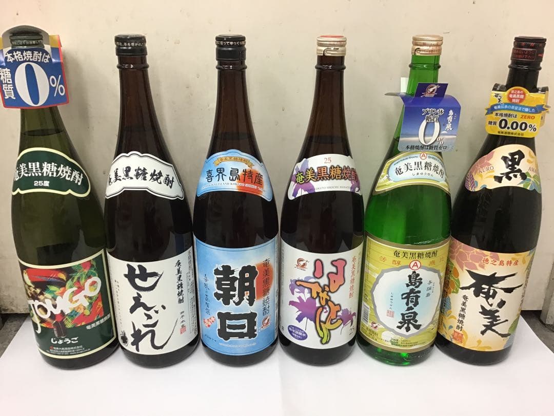 【奄美群島（五島）】★★ 希少！ 黒糖焼酎　２５度 ★★ １．８L　６本セット