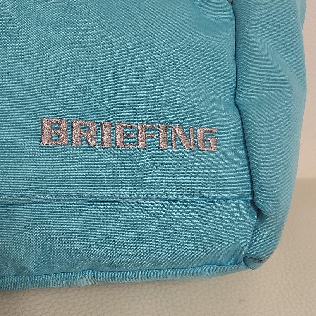 美品〈BRIEFING〉カートバッグ ブリーフィング ラウンドバッグ アクア