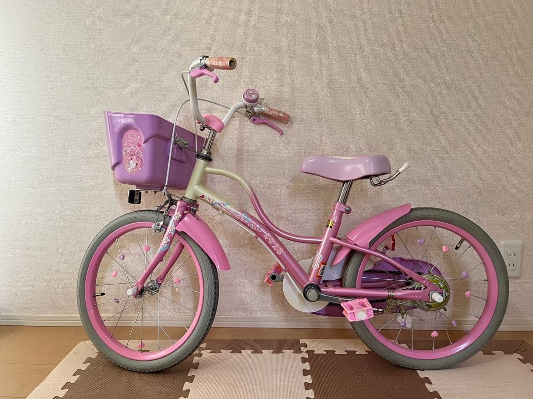 ぼんぼんリボン　自転車　18インチ　子供　ピンク　幼児用自転車