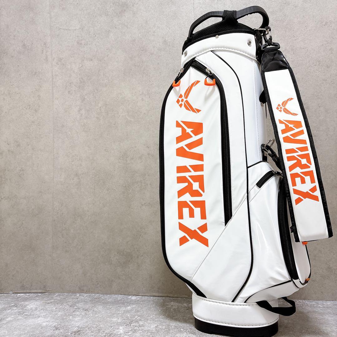 未使用 アビレックス AVIREX ゴルフ キャディバッグ 白 軽量 カード型