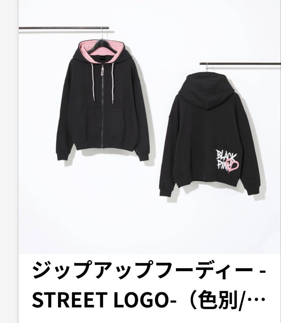BLACKPINK ジップアップフーディー BLACK L