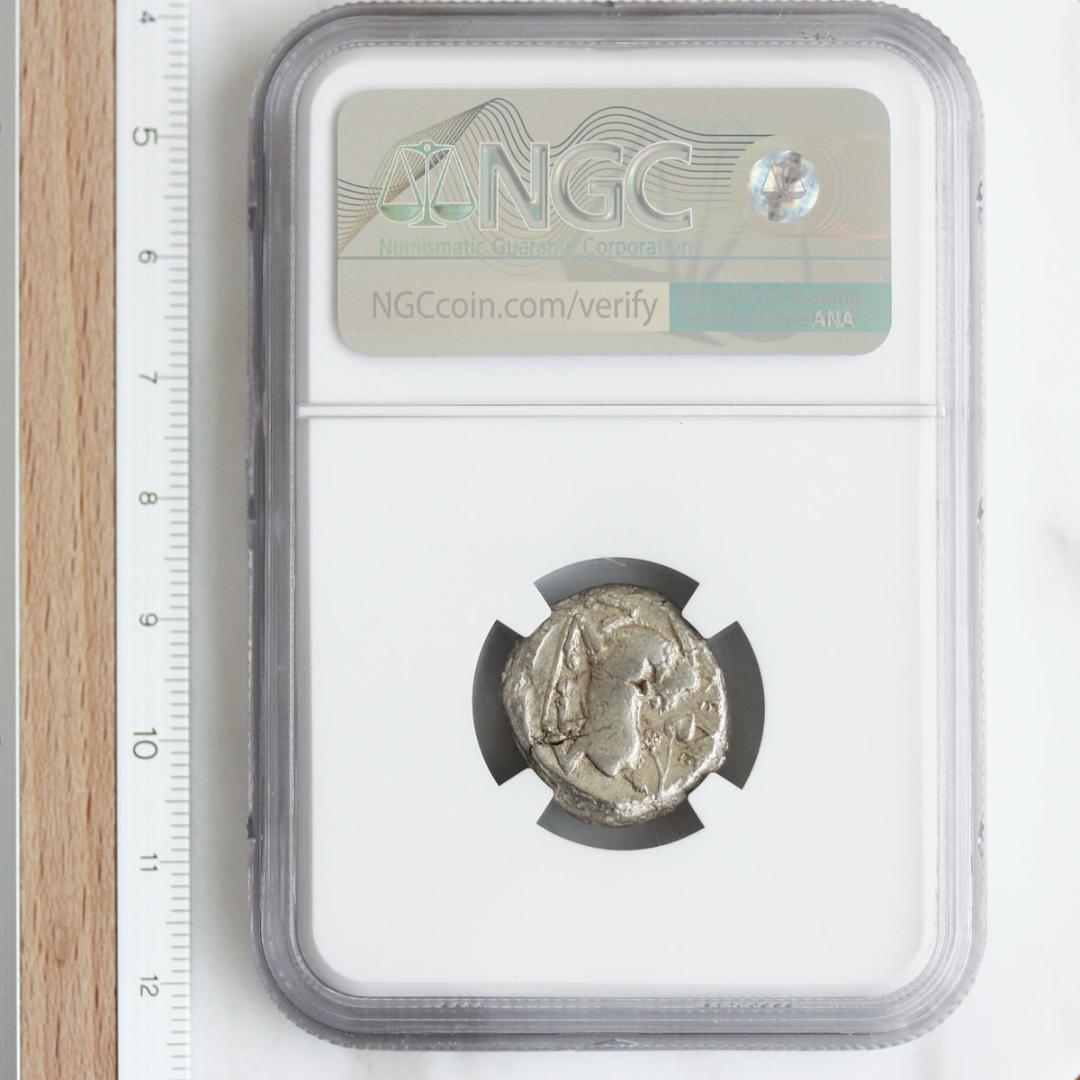 古代オリンピック　下馬キリキア地方　カレンデリス【F NGC】 スタテル銀貨