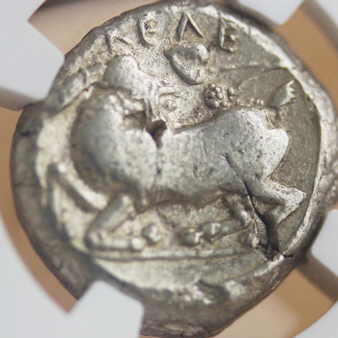 古代オリンピック　下馬キリキア地方　カレンデリス【F NGC】 スタテル銀貨