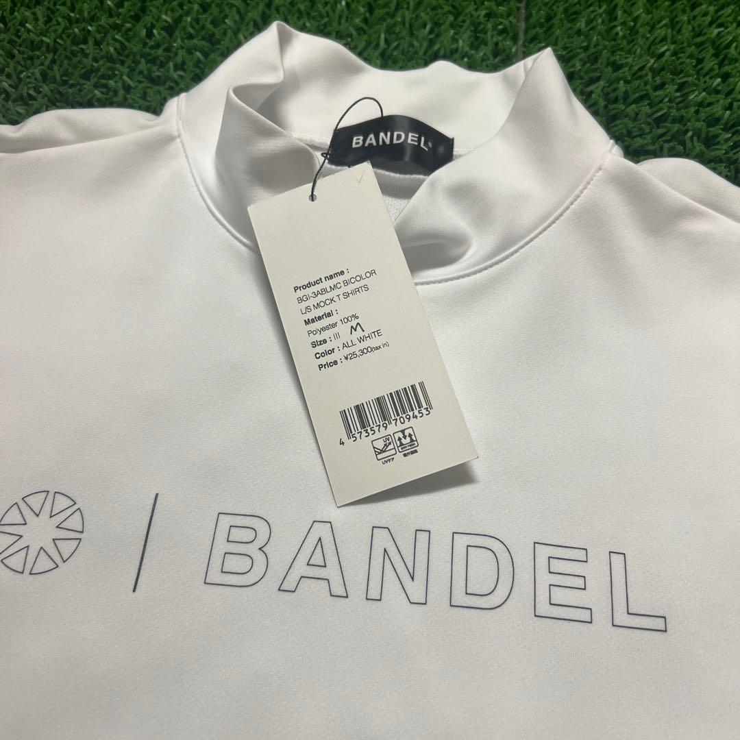 BANDEL ホワイト 長袖 ハイネックシャツ M